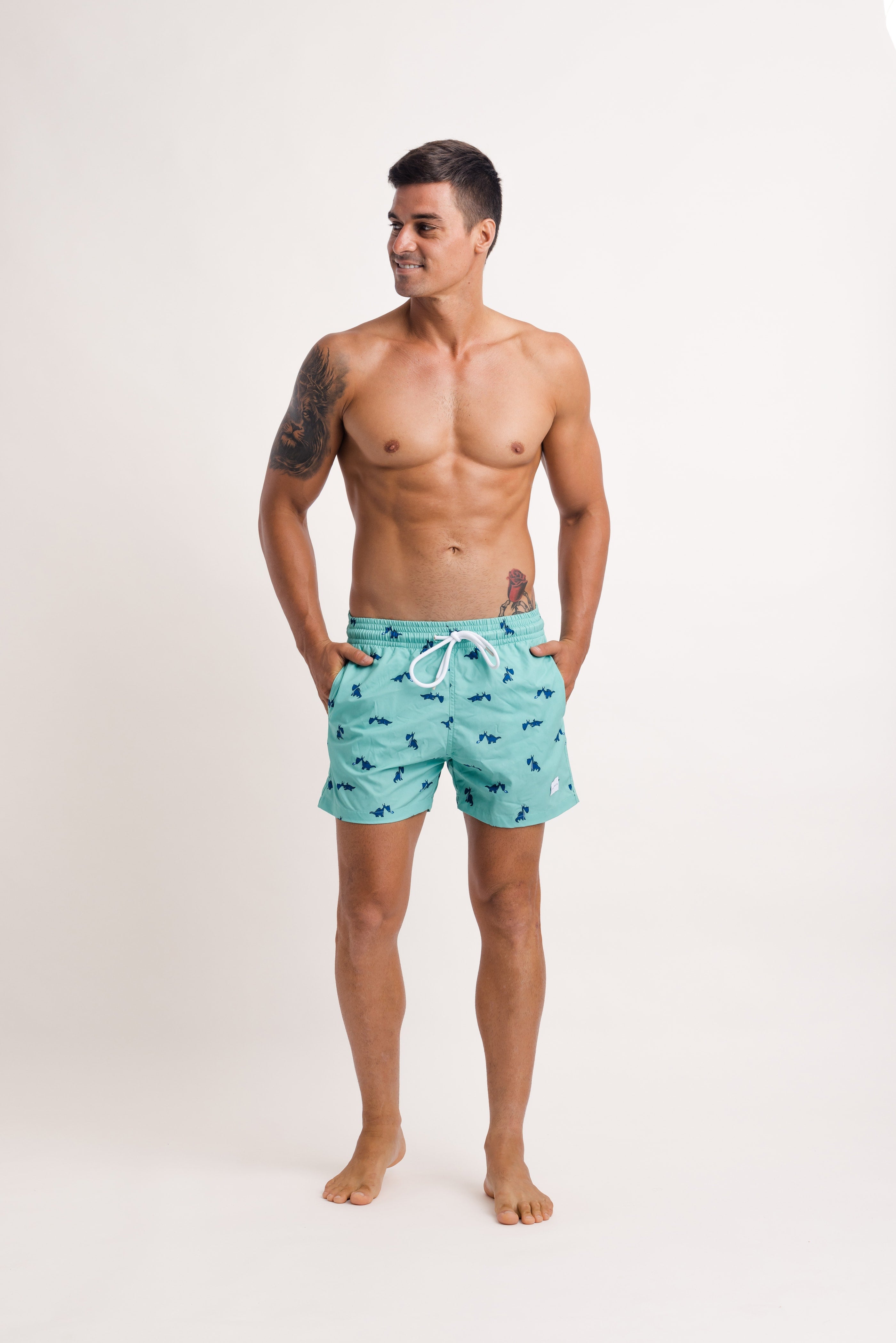 Benjamin - Dragon Print Mens Swim Shorts – Antipodean Co.